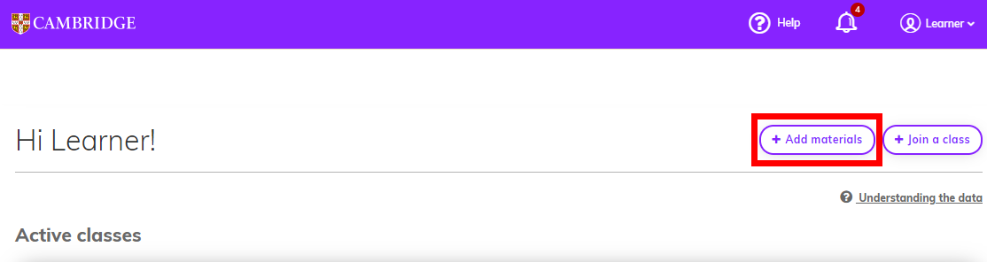 How do I activate my learning materials on Cambridge One? – Cambridge One