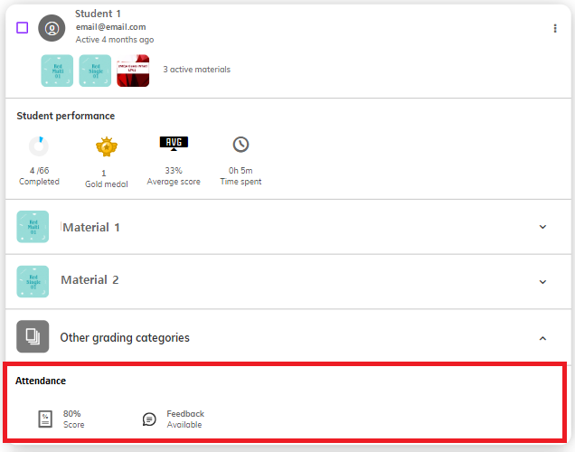 How can I view students’ scores for other grading categories ...