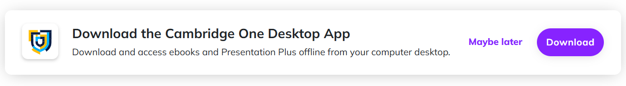 Como faço para instalar o aplicativo de desktop Cambridge One ...