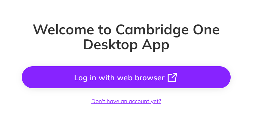 How do I log in to the Cambridge One Desktop App? – Cambridge One
